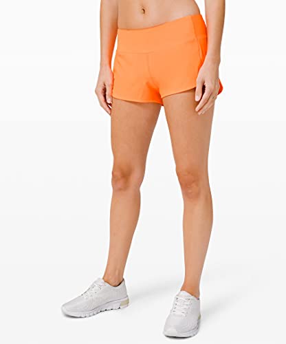 Lululemon Athletica Speed Up Short (2.5, Highlight Orange, Numeric_6)