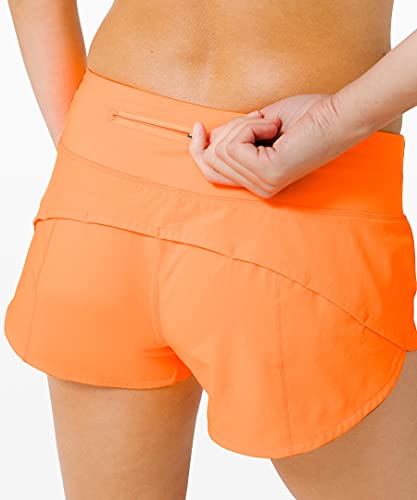 Lululemon Athletica Speed Up Short (2.5, Highlight Orange, Numeric_6)