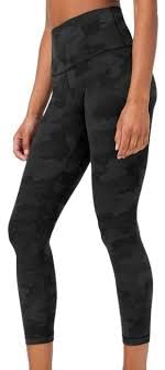 Lululemon Athletica Wunder Train Hi-Rise Tight 25 inch (Black Camo, 4)