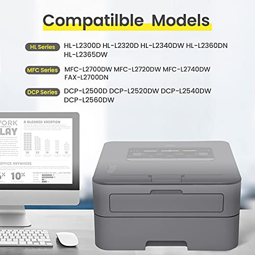 VynnZone Compatible Toner Cartridge TN660 High Yield Replacement for Brother TN-660 TN630 with HL-L2300D HL-L2305W HL-L2380DW DCP-L2540DW MFC-L2700DW MFC-L2740DW MFC-L2707DW Printer (2 Pack, Black)