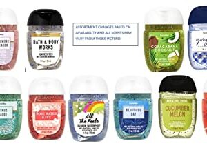 Bath and Body Works Anti-Bacterial Hand Gel 10-Pack PocketBac Sanitizers, Assorted Scents, 1 fl oz each