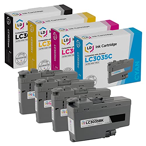 LD Compatible Ink Cartridge Replacements for Brother LC3035 Ultra High Yield (Black, Cyan, Magenta, Yellow, 4-Pack)