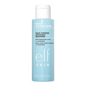 e.l.f., holy hydration! daily cleanser, wash away excess oil, impurities, and makeup…