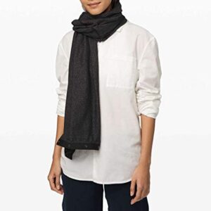 LULULEMON Vinyasa Scarf (Heathered Herringbone Heathered Black Black, One Size)