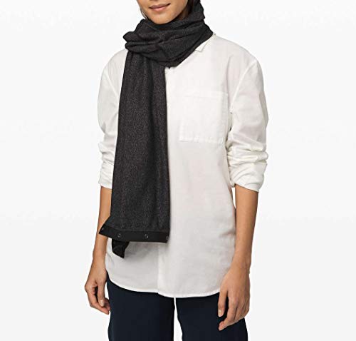 LULULEMON Vinyasa Scarf (Heathered Herringbone Heathered Black Black, One Size)