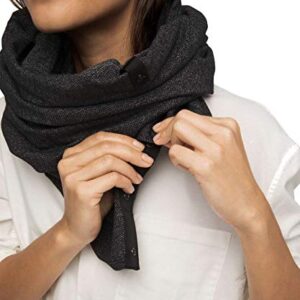 LULULEMON Vinyasa Scarf (Heathered Herringbone Heathered Black Black, One Size)