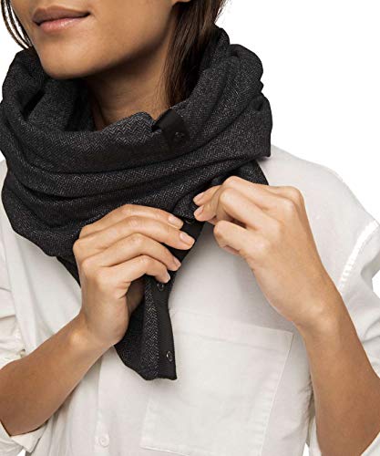 LULULEMON Vinyasa Scarf (Heathered Herringbone Heathered Black Black, One Size)