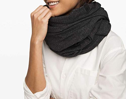 LULULEMON Vinyasa Scarf (Heathered Herringbone Heathered Black Black, One Size)