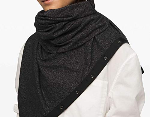 LULULEMON Vinyasa Scarf (Heathered Herringbone Heathered Black Black, One Size)