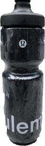 lululemon purist cycling 26 oz bpa free water bottle by specialized bikes (black/purist wordmark)