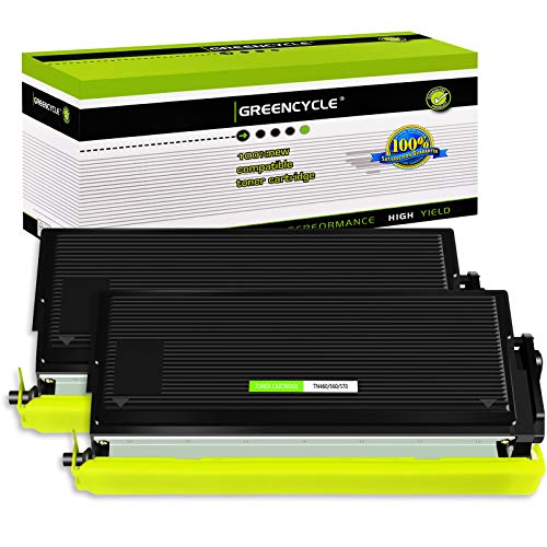 GREENCYCLE 2 Pack TN570 TN-570 Black Toner Cartridge Compatible for Brother DCP-8040D HL-5130 MFC-8220 Laser Printer