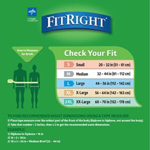 MEDLINE FITPLUSLG FITPLUSLGZ FitRight Plus Briefs (Pack of 20)