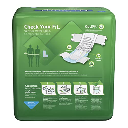 MEDLINE FITPLUSLG FITPLUSLGZ FitRight Plus Briefs (Pack of 20)