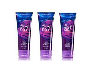 bath & body works ultra shea body cream dark kiss scent (3 pack)