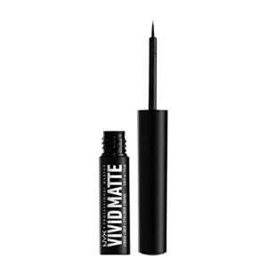 NYX PROFESSIONAL MAKEUP Vivid Matte Liquid Liner, Smear-Resistant Eyeliner with Precise Tip - Black