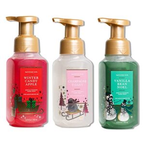 bath and body works holiday trio gentle foaming hand soap, set of 3