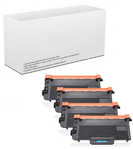 AM-Ink 4-Pack Compatible TN750 TN-750 TN720 TN-720 Toner Cartridge Replacement for Brother 5470DW 8710DW 5450DN 8910DW 6180DW 5470DWT 8510DN 6180DWT 8155DN 8150DN 8110DW Printer (Black)