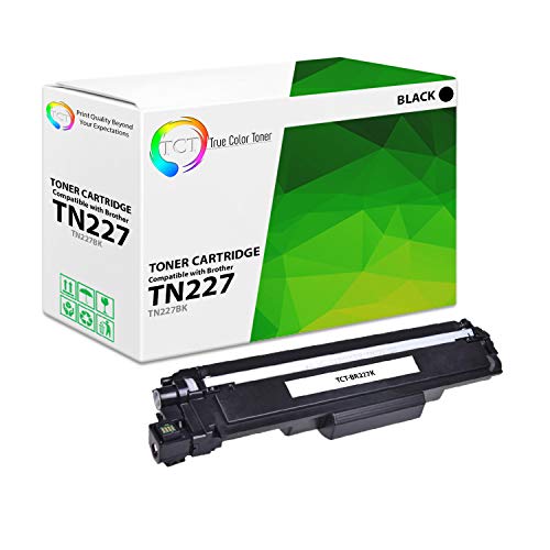 TCT Premium Compatible Toner Cartridge Replacement with Chip for Brother TN227 TN-227 TN227BK Black Works with Brother HL-L3210CW, MFC-L3710CW L3750CDW, DCP-L3510CDW Printers (3,000 Pages)