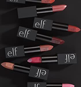 e.l.f. O Face Satin Lipstick, Richly Pigmented, Nourishing & Long-Lasting Creamy Lipstick, Infused With Jojoba, Vegan & Cruelty-Free, Feeling Myself