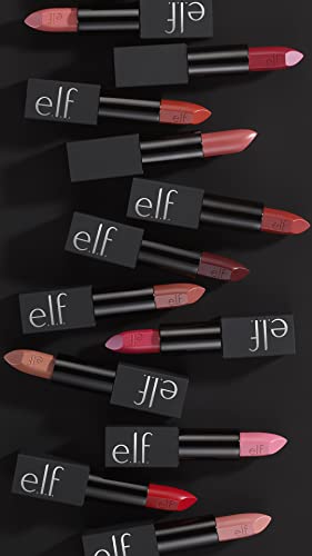 e.l.f. O Face Satin Lipstick, Richly Pigmented, Nourishing & Long-Lasting Creamy Lipstick, Infused With Jojoba, Vegan & Cruelty-Free, Feeling Myself