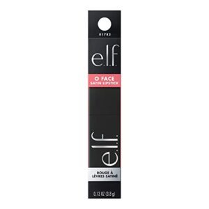 e.l.f. O Face Satin Lipstick, Richly Pigmented, Nourishing & Long-Lasting Creamy Lipstick, Infused With Jojoba, Vegan & Cruelty-Free, Feeling Myself