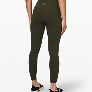 Lululemon Align II Stretchy Yoga Pants - High-Waisted Design, 25 Inch Inseam, Dark Olive, Size 8