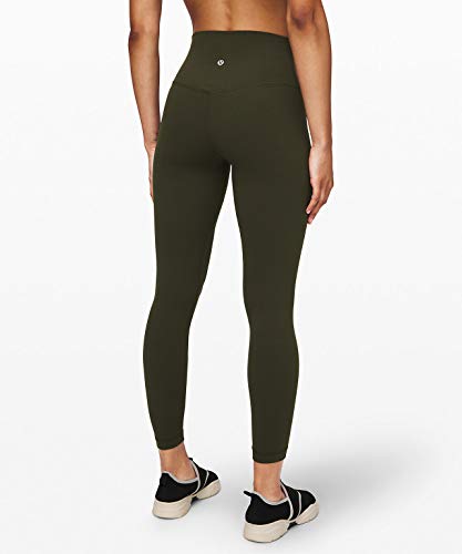 Lululemon Align II Stretchy Yoga Pants - High-Waisted Design, 25 Inch Inseam, Dark Olive, Size 8