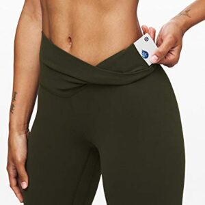 Lululemon Align II Stretchy Yoga Pants - High-Waisted Design, 25 Inch Inseam, Dark Olive, Size 8