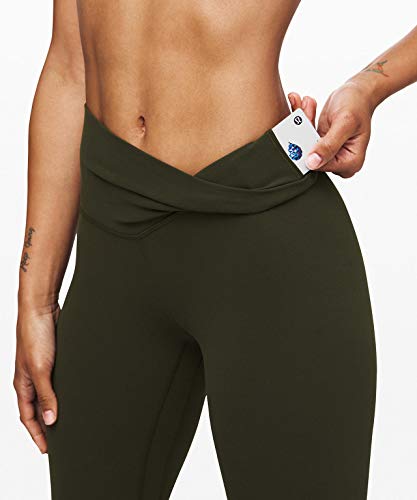 Lululemon Align II Stretchy Yoga Pants - High-Waisted Design, 25 Inch Inseam, Dark Olive, Size 8