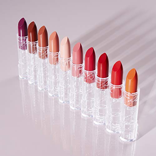 e.l.f. Srsly Satin Lipstick, Intense color Payoff & Silky Smooth Formula, Taffy, 12 oz.