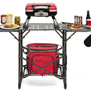 Cuisinart CGG-180T Portable, 17.6 x 18.6 x 11.8-Inch, Petit Gourmet Tabletop Gas Grill, Red