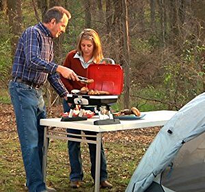 Cuisinart CGG-180T Portable, 17.6 x 18.6 x 11.8-Inch, Petit Gourmet Tabletop Gas Grill, Red