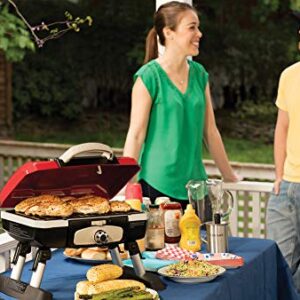 Cuisinart CGG-180T Portable, 17.6 x 18.6 x 11.8-Inch, Petit Gourmet Tabletop Gas Grill, Red