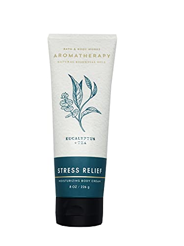 Bath and Body Works Aromatherapy Stress Relief - Eucalyptus + Tea Body Cream 8 Ounce (2019 Edition)