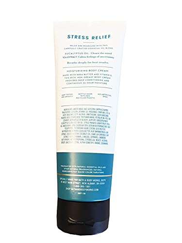 Bath and Body Works Aromatherapy Stress Relief - Eucalyptus + Tea Body Cream 8 Ounce (2019 Edition)