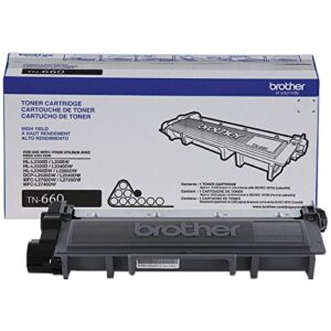 brother mfc-l2705dw (tn660) black toner high yield (2,600 yield) – genuine original oem toner