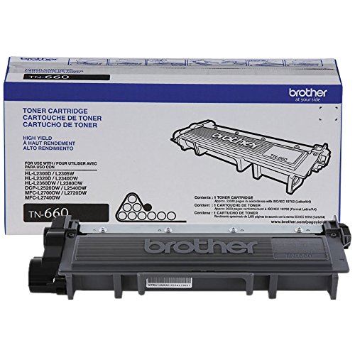 Brother MFC-L2705DW (TN660) Black Toner High Yield (2,600 Yield) - Genuine Original OEM Toner