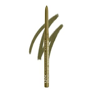 nyx professional makeup retractable eyeliner pencil, golden olive