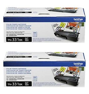 brother tn-331bk (tn331bk) black toner cartridge black 2-pack