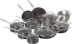 cuisinart chef’s classic non-stick hard anodized, 17-piece, cookware set