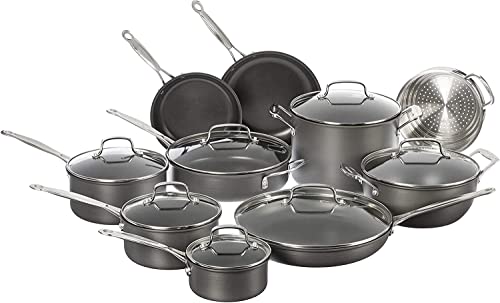 Cuisinart Chef's Classic Non-Stick Hard Anodized, 17-Piece, Cookware Set