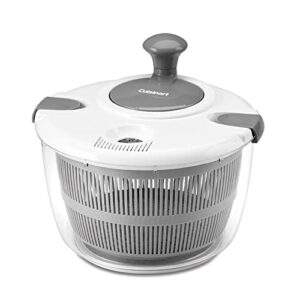 cuisinart ctg-00-sasg 5 quart salad spinner, white/gray