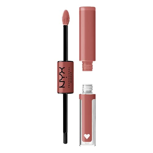 NYX PROFESSIONAL MAKEUP Shine Loud, Long-Lasting Liquid Lipstick with Clear Lip Gloss - Magic Maker (Dusty Nude Mauve)