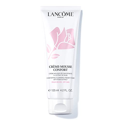 Lancôme Créme Mousse Confort Foaming Facial Cleanser - Comforting Cream Cleanser & Makeup Remover - With Rosehip Oil - 4.2 Fl Oz