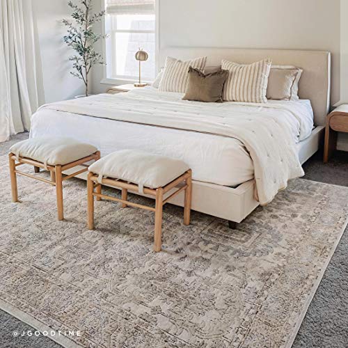 Loloi II Teagan Collection TEA-03 Ivory/Sand, Traditional 7'-11" x 10'-6" Area Rug