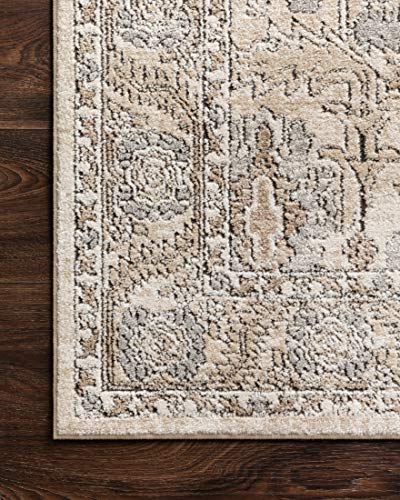 Loloi II Teagan Collection TEA-03 Ivory/Sand, Traditional 7'-11" x 10'-6" Area Rug