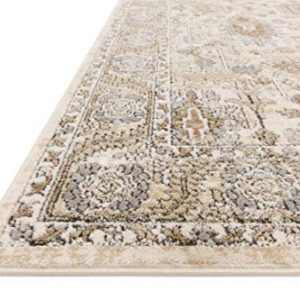 Loloi II Teagan Collection TEA-03 Ivory/Sand, Traditional 7'-11" x 10'-6" Area Rug