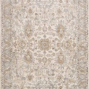 Loloi II Teagan Collection TEA-03 Ivory/Sand, Traditional 7'-11" x 10'-6" Area Rug