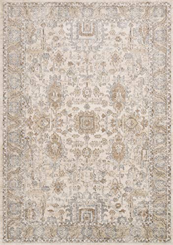 Loloi II Teagan Collection TEA-03 Ivory/Sand, Traditional 7'-11" x 10'-6" Area Rug