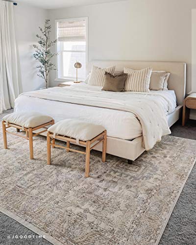 Loloi II Teagan Collection TEA-03 Ivory/Sand, Traditional 7'-11" x 10'-6" Area Rug